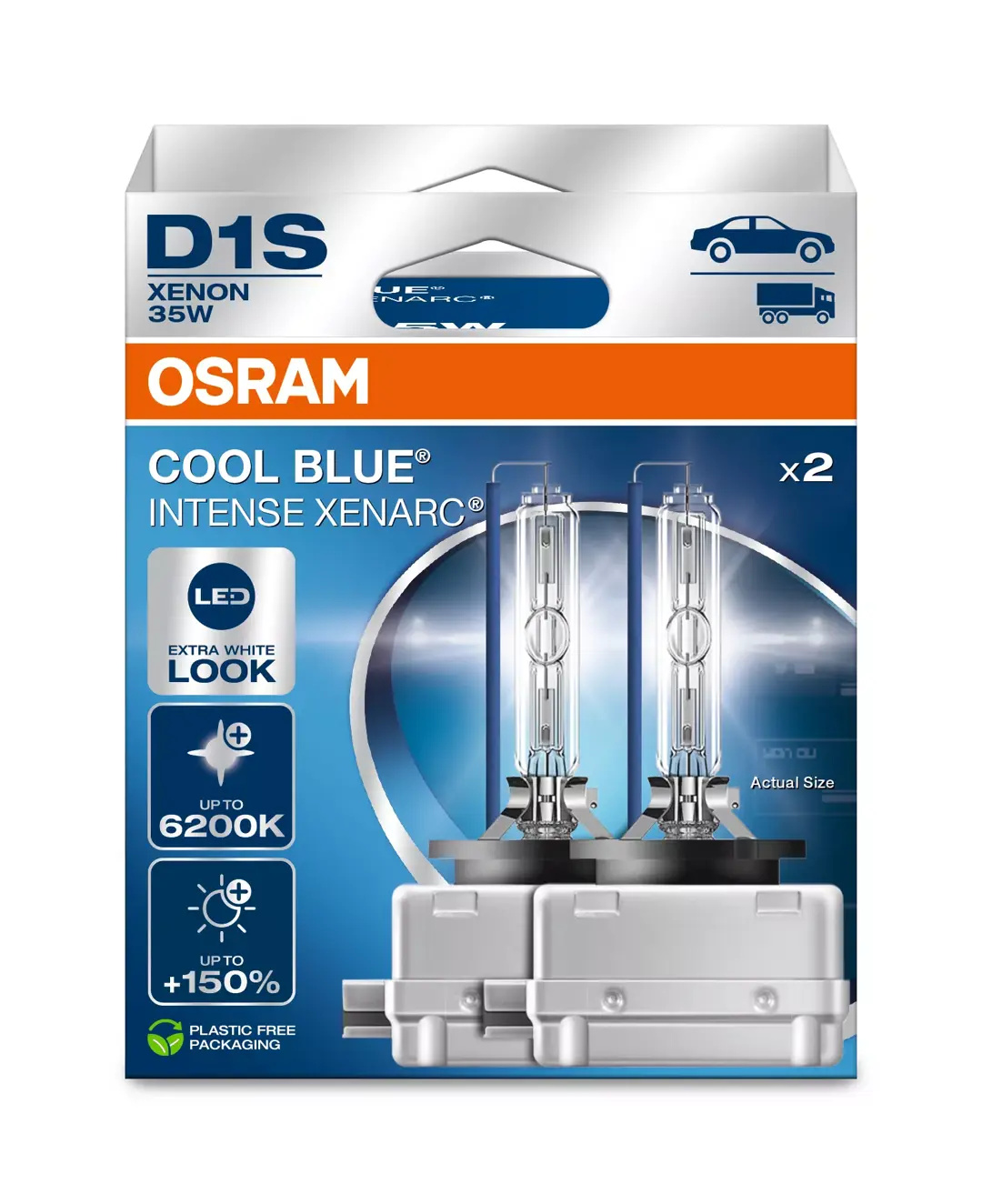 ŻARNIKI XENON D1S OSRAM COOL BLUE INTENSE NEXTGEN XENARC 66140CBN-HCB 6200K +150% | ⚡Oświetlenie ...